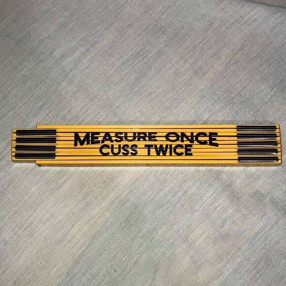 Unbranded | Other | Vintage Carpenters Folding Ruler Measure Once Cuss ...